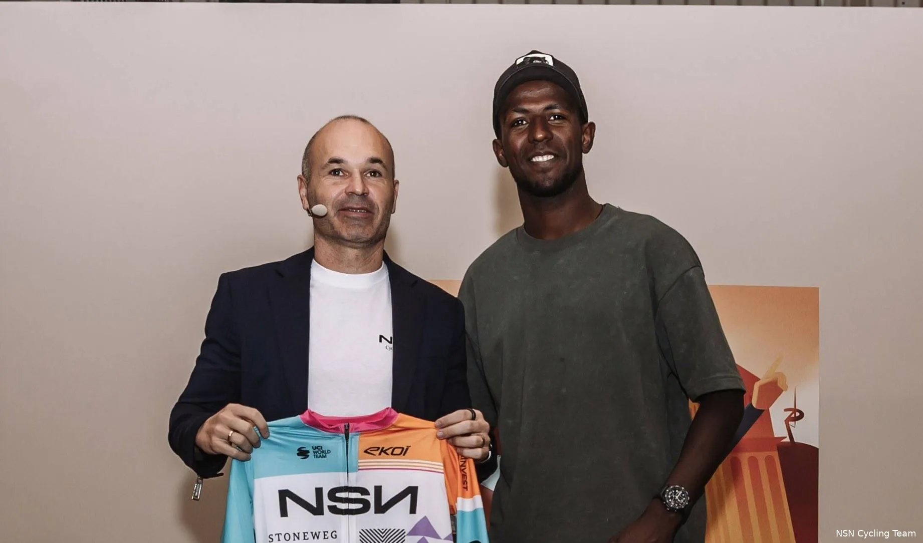 A new chance, thanks to Andrés Iniesta: NSN Cycling Team presents new star Biniam Girmay and ...